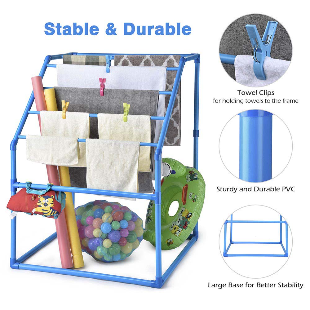 Yescom Pool Towel Rack Hot Tub PVC Drying Rack – yescomusa