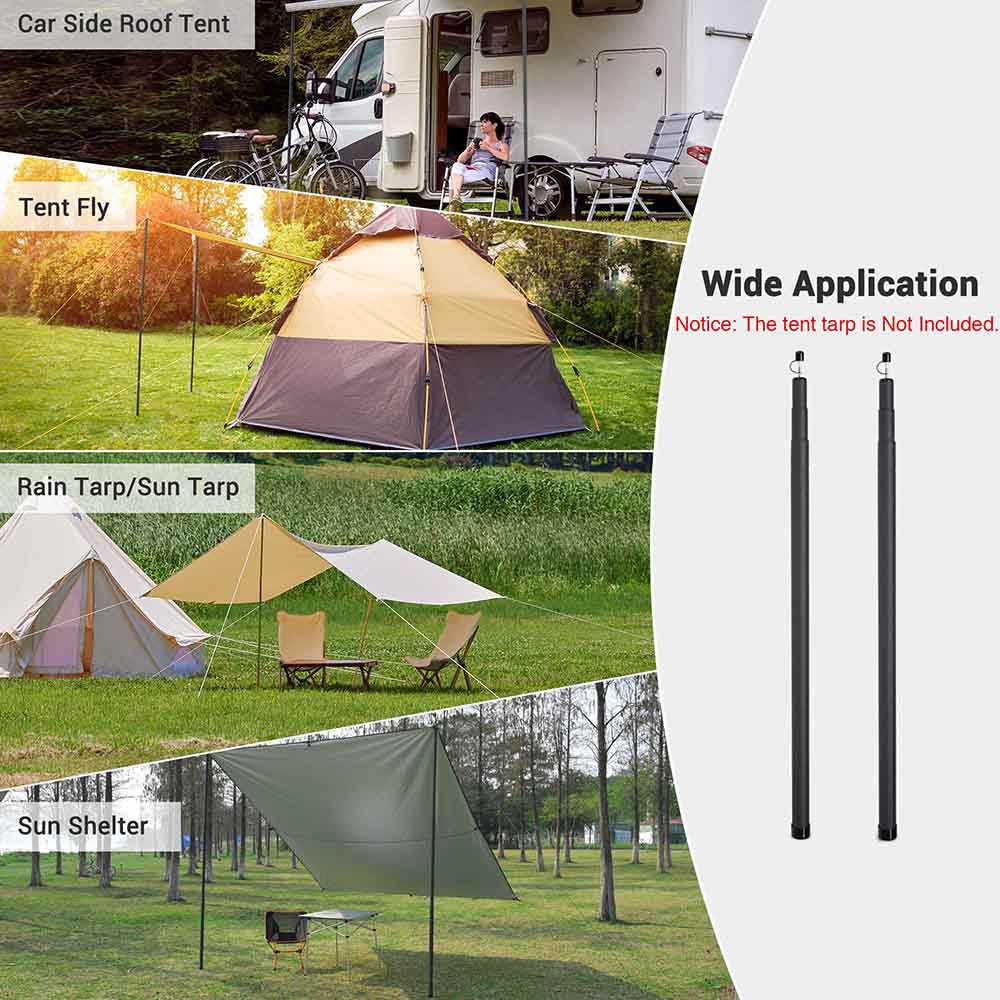 Yescom 8.5ft Telescopic Tarp Poles with Bag Heavy Duty Aluminum – yescomusa