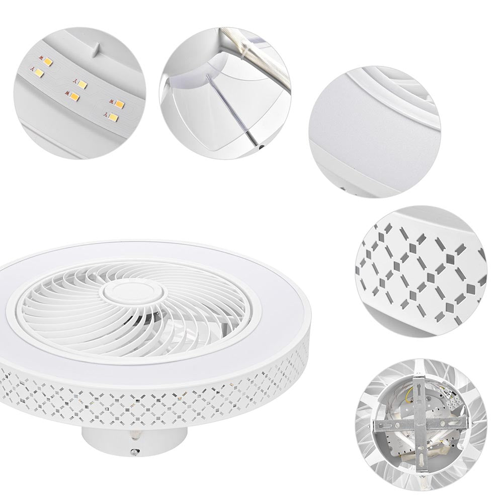 Yescom 20" Enclosed Ceiling Fan with Light Remote APP Control – yescomusa