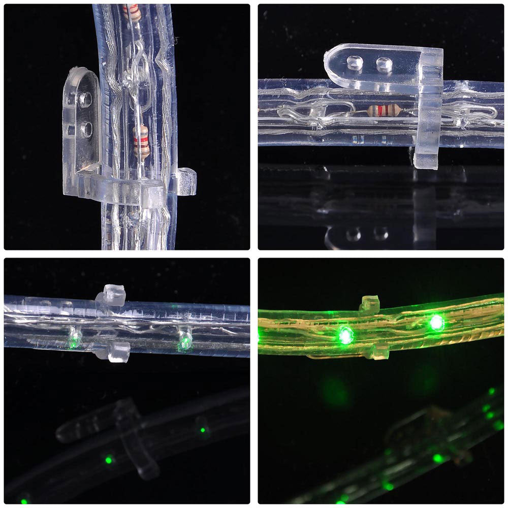 50 Pack Clear PVC Light Holders DELight® 50-Pack 1/2 Inch LED Rope ...