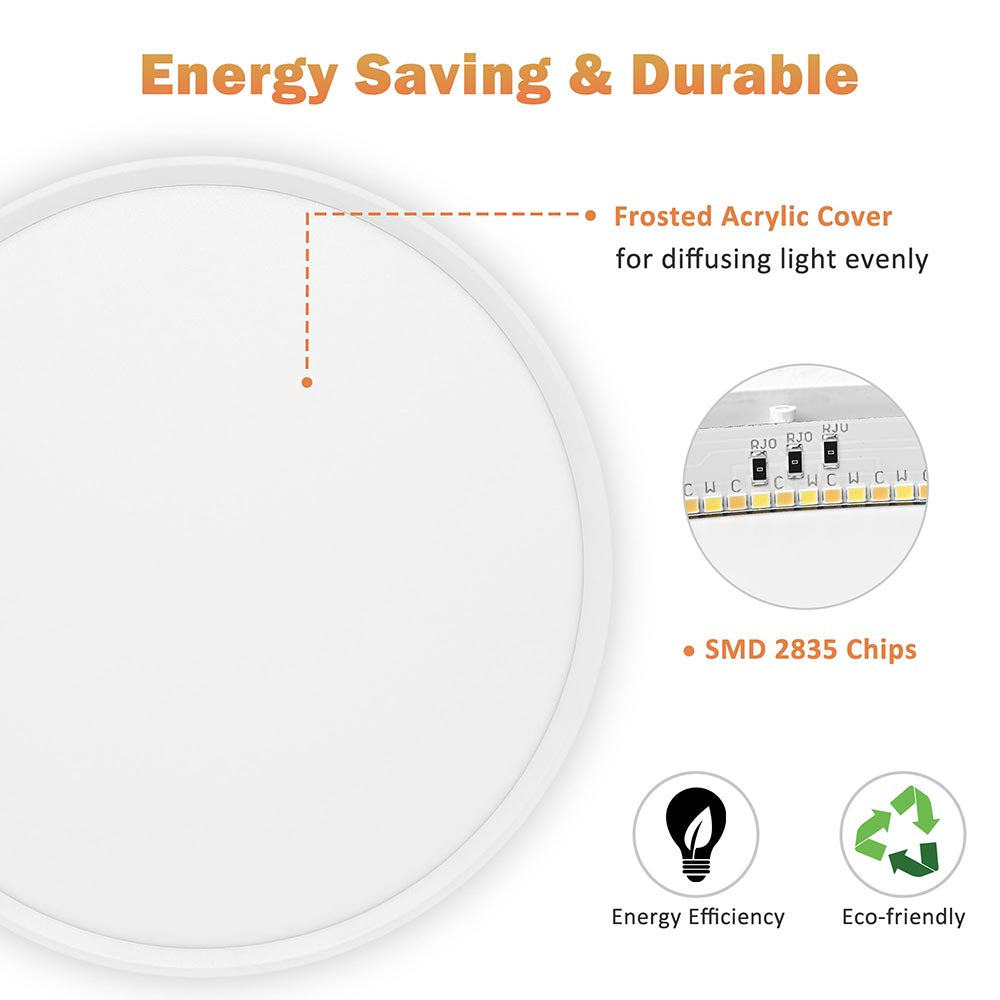 Yescom 2ct/pk 32W 16 in. Modern Ceiling Flush Light Dimmable – yescomusa