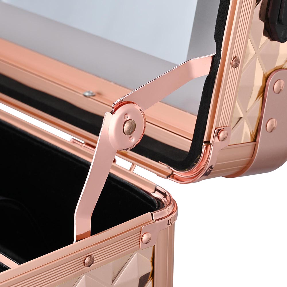 Byootique Rolling Studio Makeup Case with Lighted Mirror & Legs, L ...