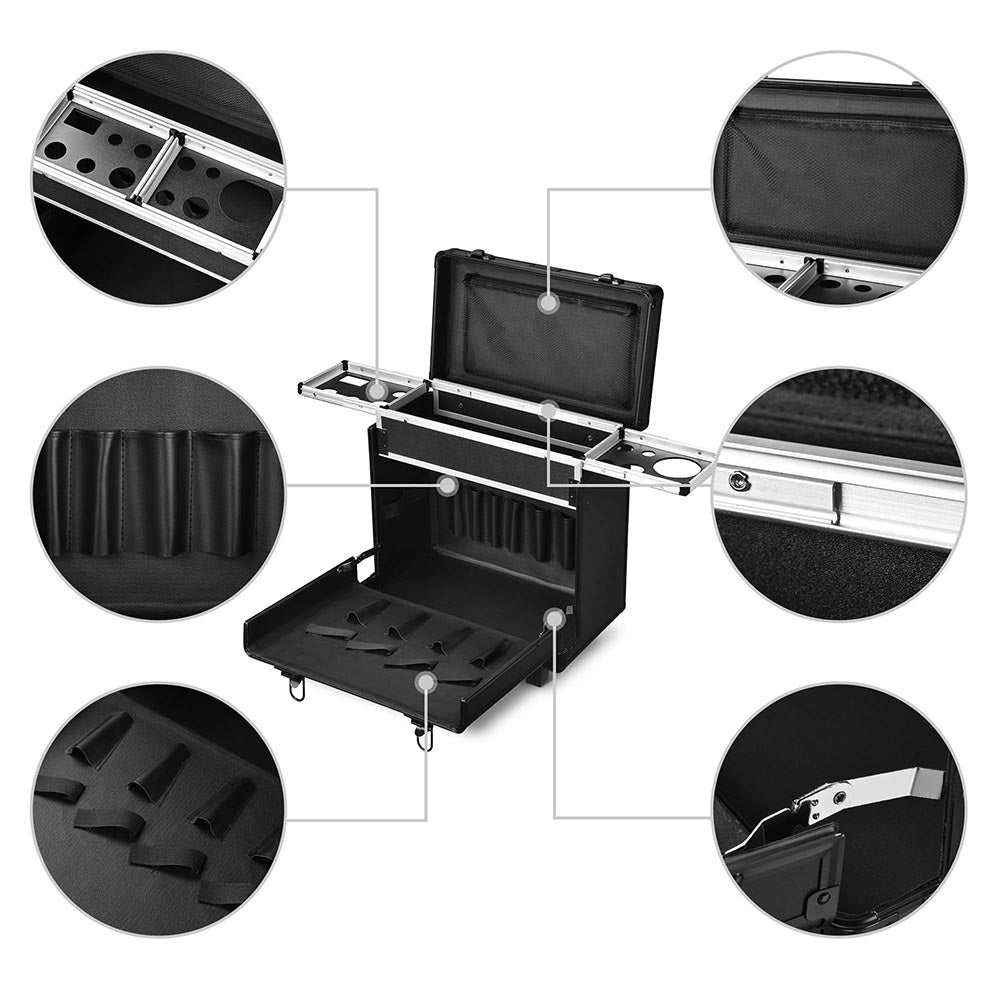 Byootique Hair Stylist Rolling Case Lock Hairdresser Tool Case – yescomusa