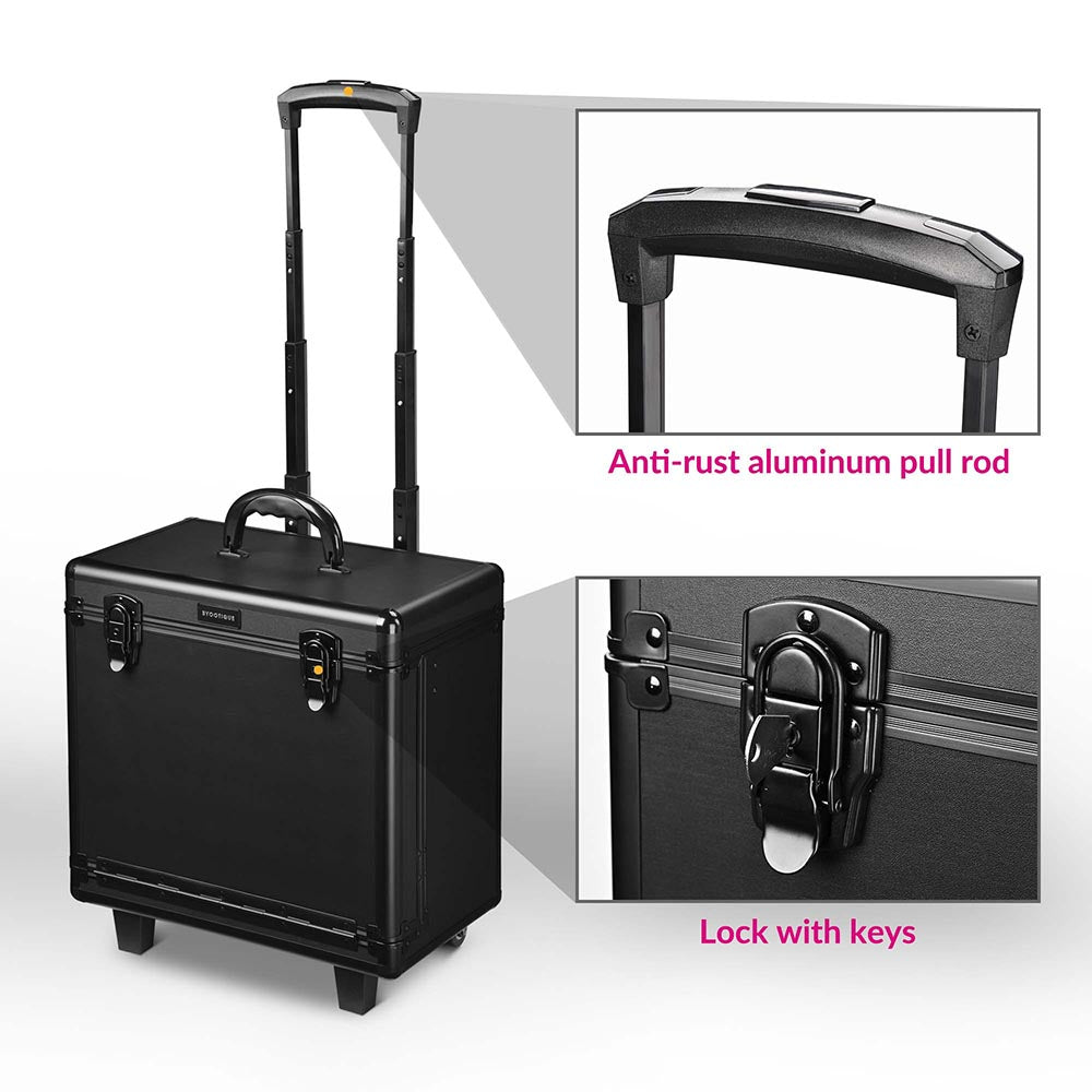 Byootique Hair Stylist Rolling Case Lock Hairdresser Tool Case – yescomusa
