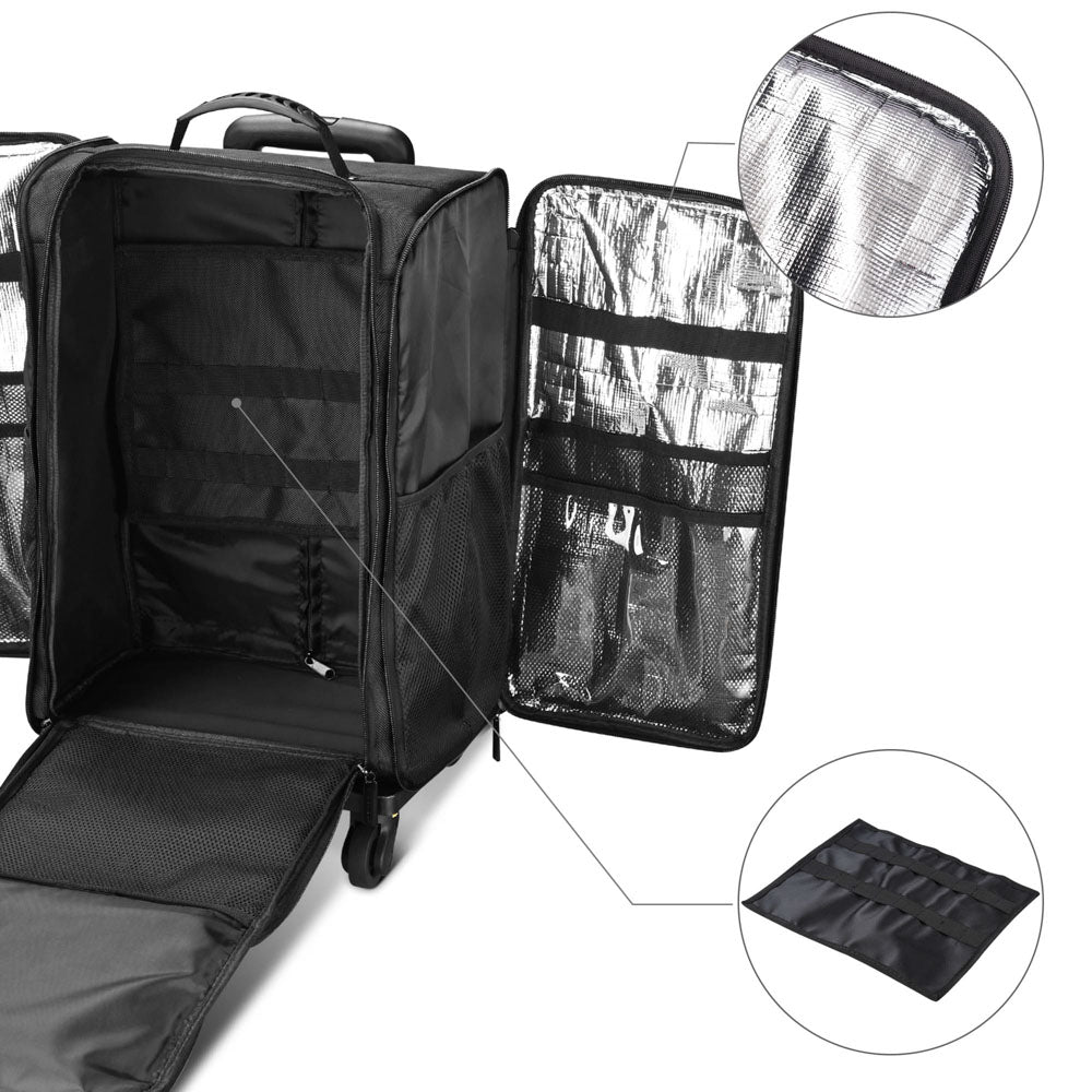 Byootique Rolling Case with Detach Trolley Wheels & Compartments ...