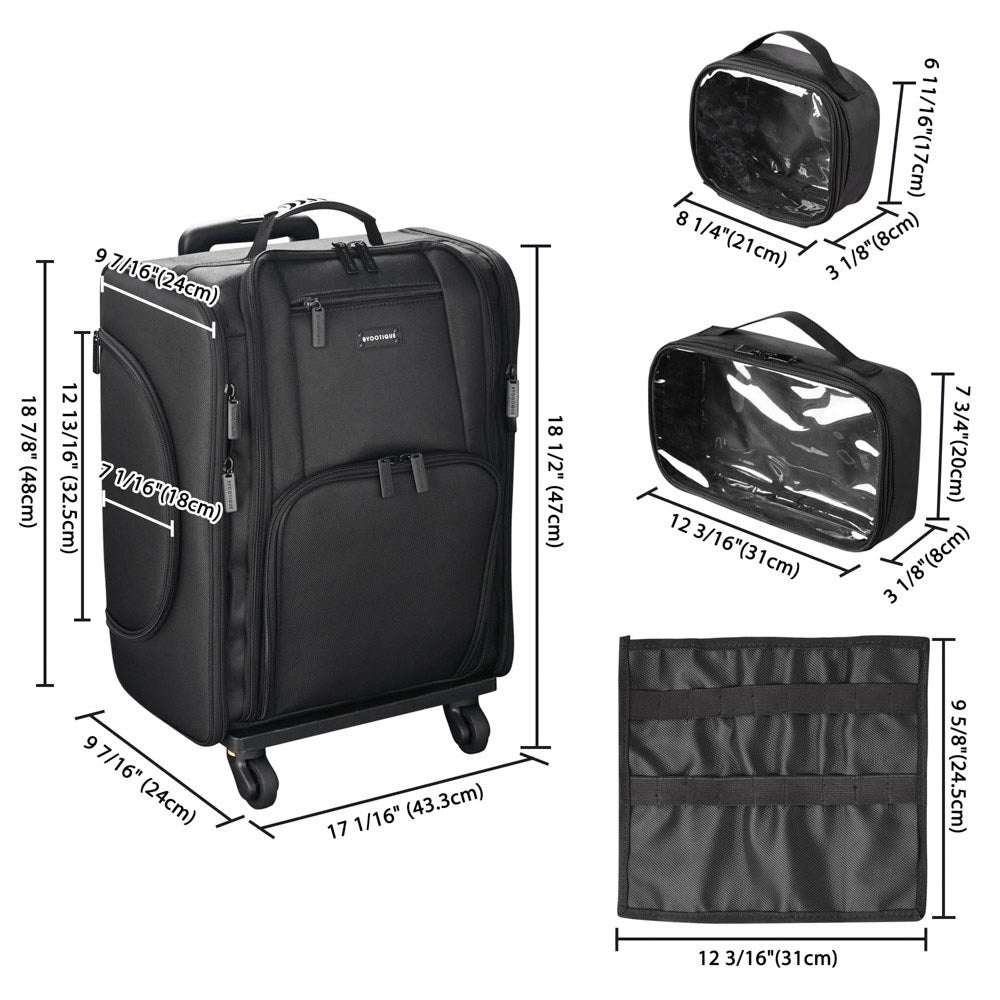 Byootique Rolling Case with Detach Trolley Wheels & Compartments ...