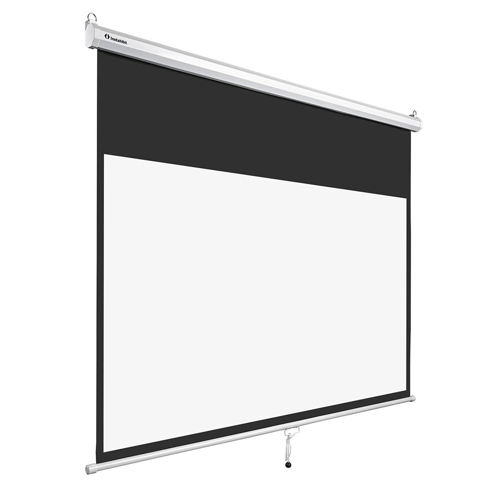 InstaHibit 16:9 Retractable Manual Projection Screen 72" Ceiling/Wall ...