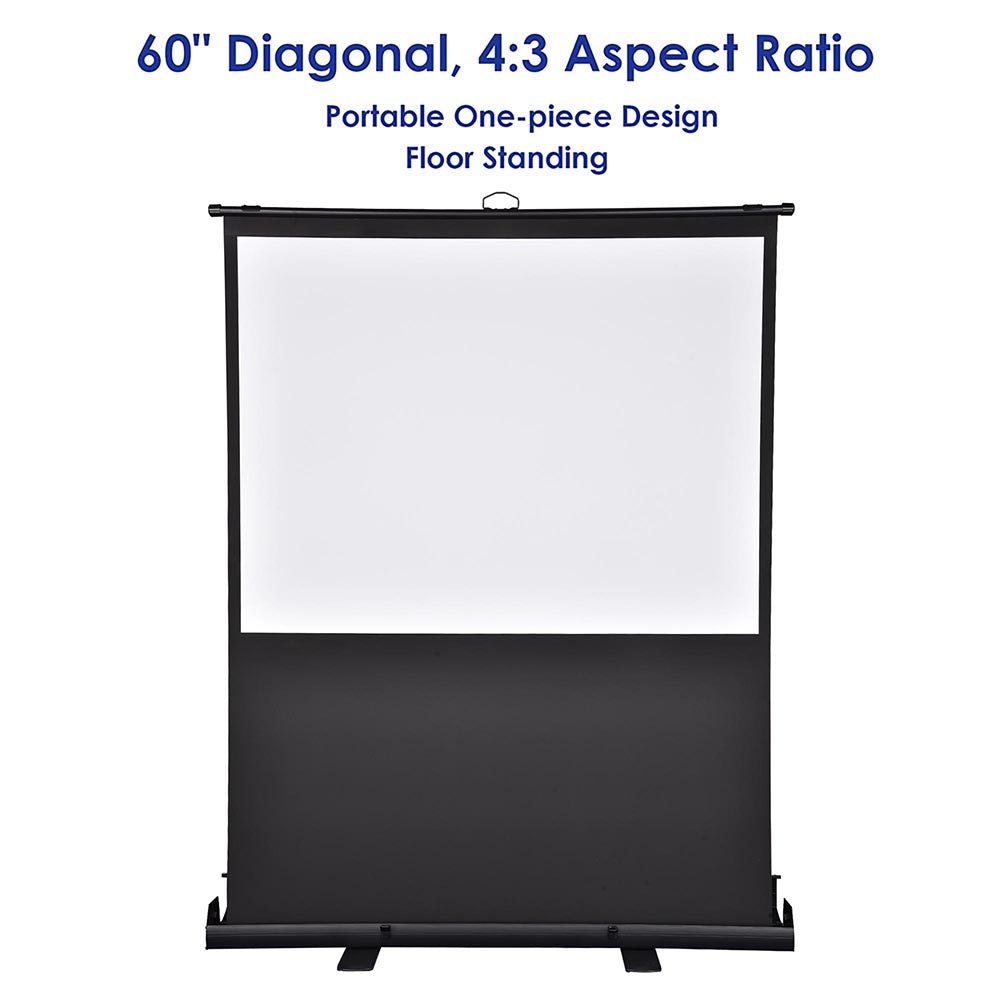 InstaHibit Floor-Standing Pop Up Projector Screen 60" 4:3