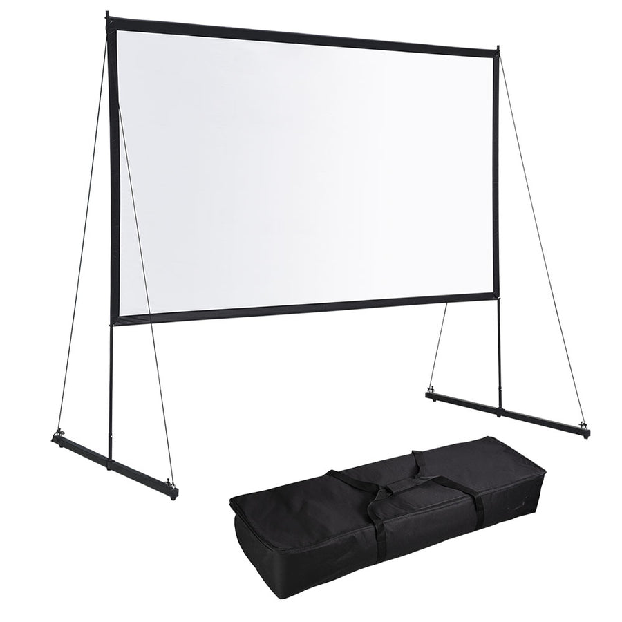 Yescom Outdoor Portable Projection Screen PVC w/ Metal Stand 120in 16 ...