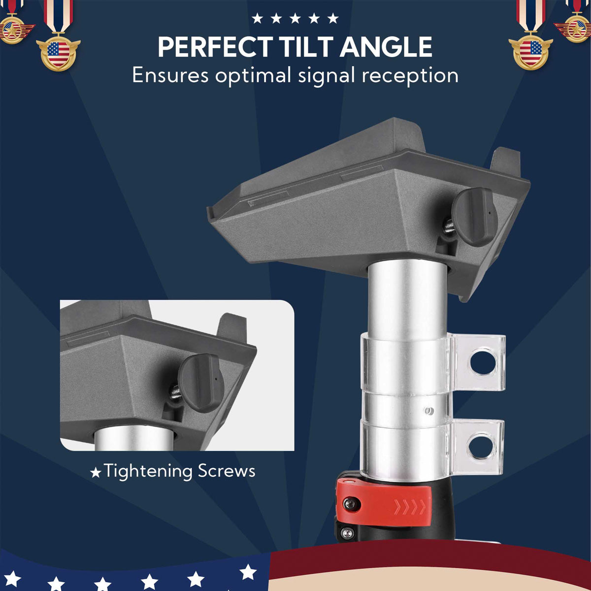 Yescom Starlink Mini Pole Mount D2.75" with Tire Mount(14'-30' Options