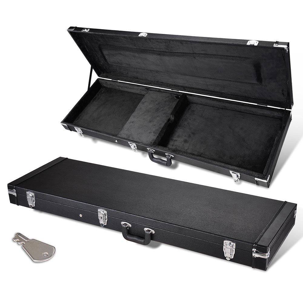 Yescom Lockable Universal Electric Bass Guitar Hard-Shell Case 48x15 i ...