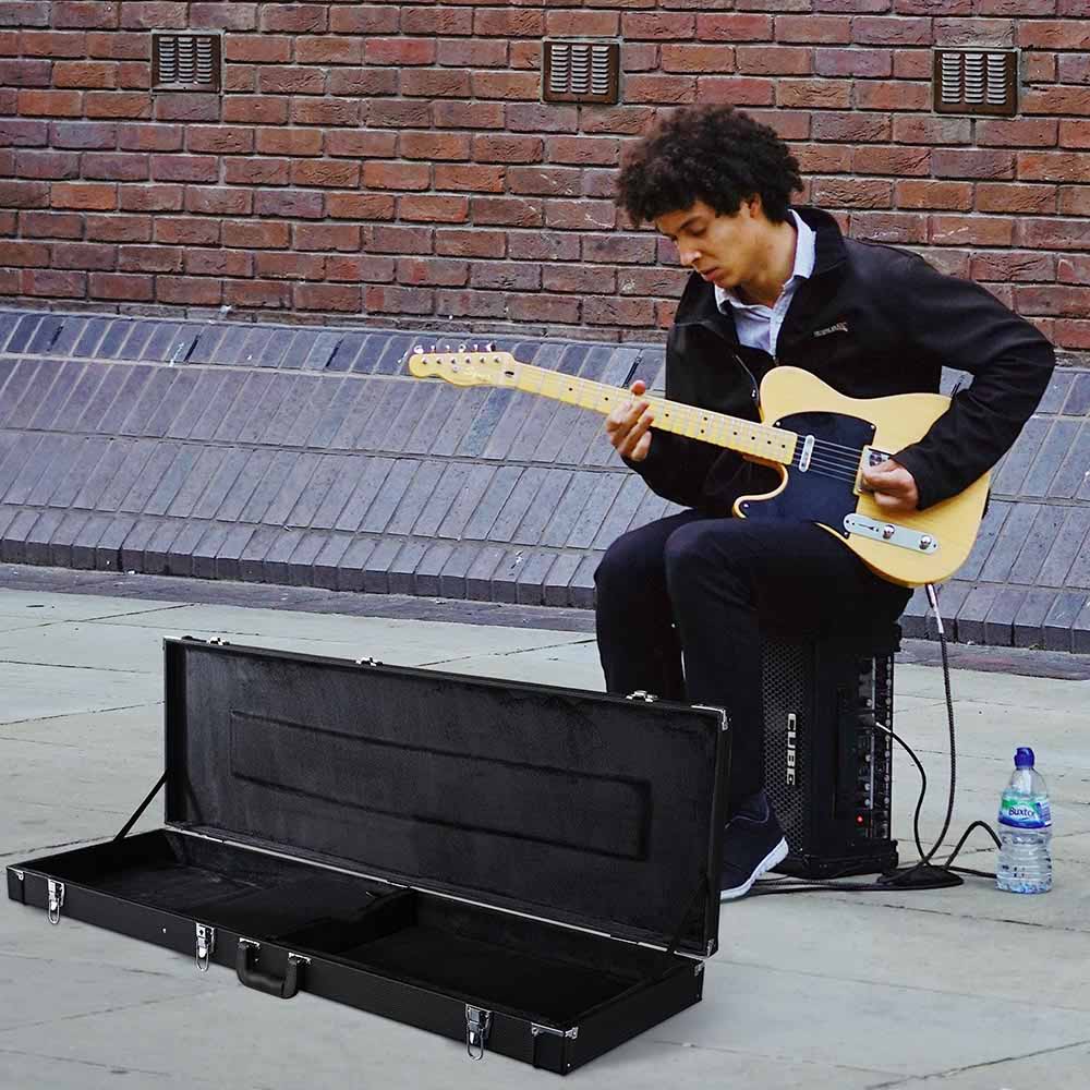 Yescom Lockable Universal Electric Bass Guitar Hard-Shell Case 48x15 i ...