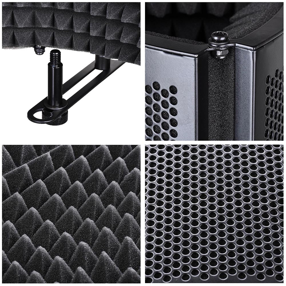 Yescom Microphone Studio Isolation Shield Sound Isolator Absorber 3-Pa