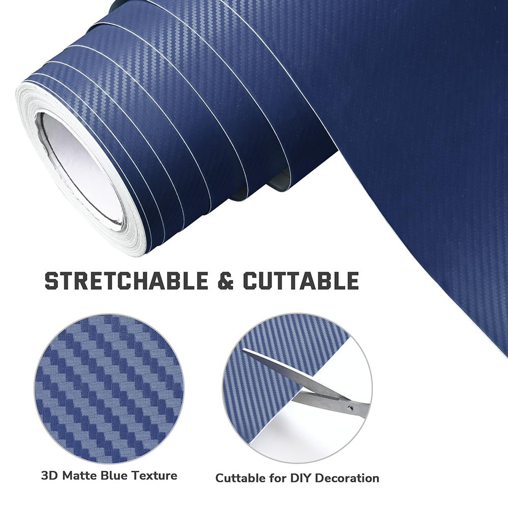 Yescom Carbon Vinyl Wrap Roll 5' x 92' Auto Car 3D Sticker Blue – yescomusa