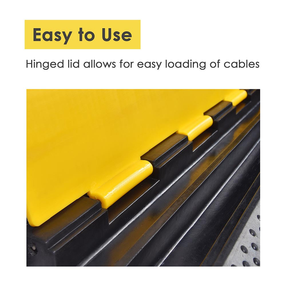 Yescom Cable Ramp Protector Rubber Cable Cover 3-Channel – yescomusa