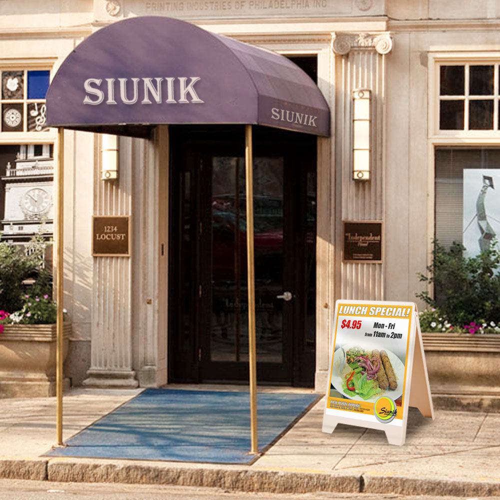 Yescom Sidewalk Pavement Double Side Sign Board Frame PVC White – yescomusa