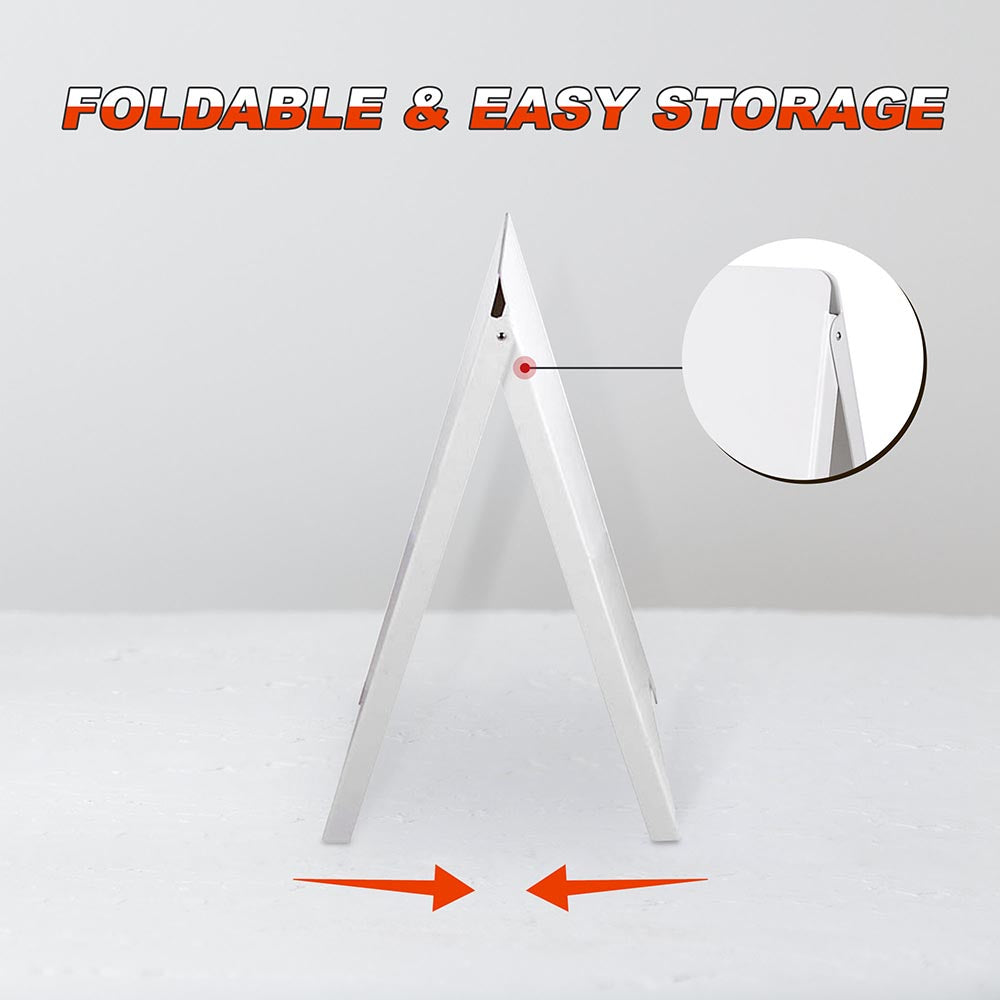 Yescom Sidewalk Pavement Double Side Sign Board Frame PVC White – yescomusa