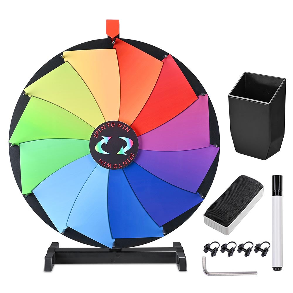 WinSpin 24" Tabletop Colorful Dry Erase Prize Wheel Pinwheel – yescomusa