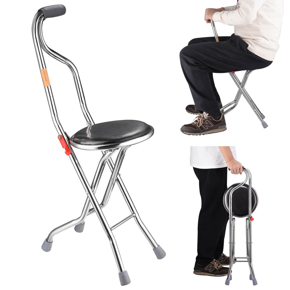 Yescom Medical Folding Walking Cane w/ Seat Lightweight Stool – yescomusa