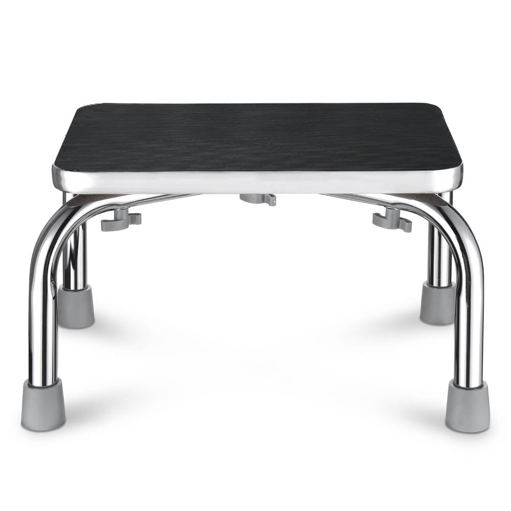 Yescom Medical Single Step Stool Footstool Chrome Steel Non-skid Rubbe ...