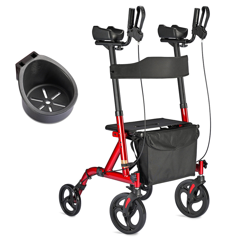 Yescom Upright Walker Stand Up Walker Folding Rollator 4 Wheels – yescomusa