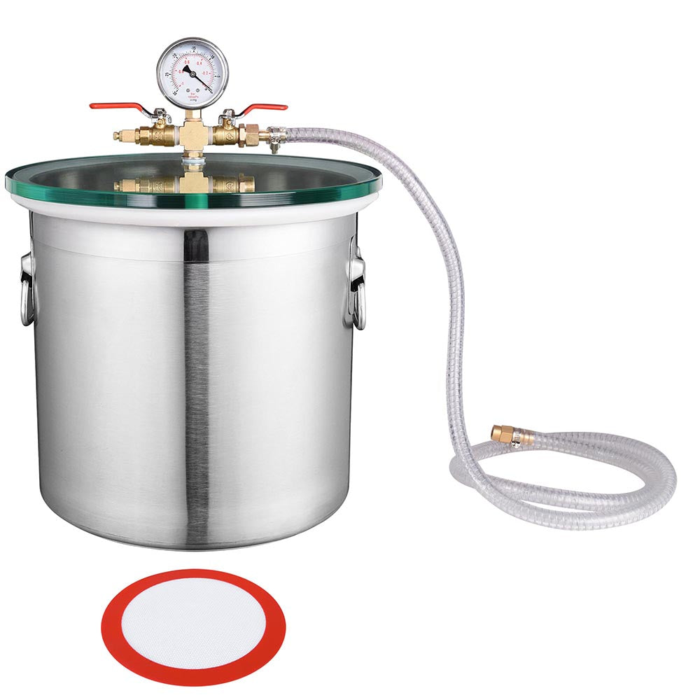 Vacuum Chamber Vevor 5gallon Vacuum Degassing Chamber Glass Lid ...