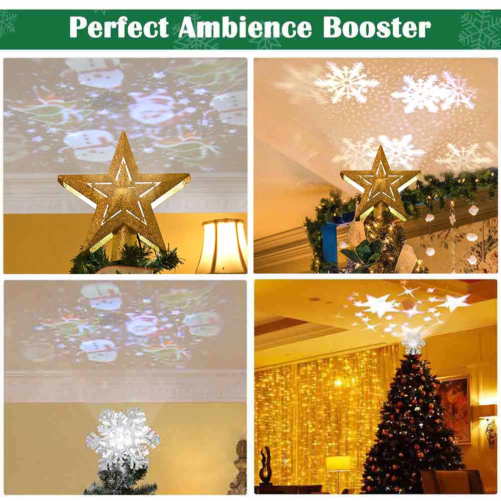 Yescom Christmas Tree Topper Light Projector 3-Films – yescomusa