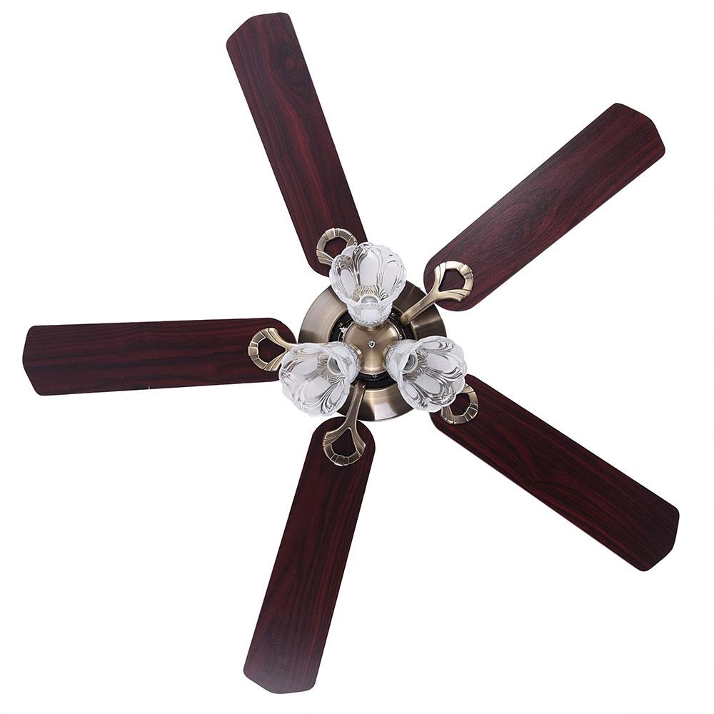 Yescom 51" Ceiling Fan w/ 3 Lights Remote Reversible 5-Blade Bronze ...